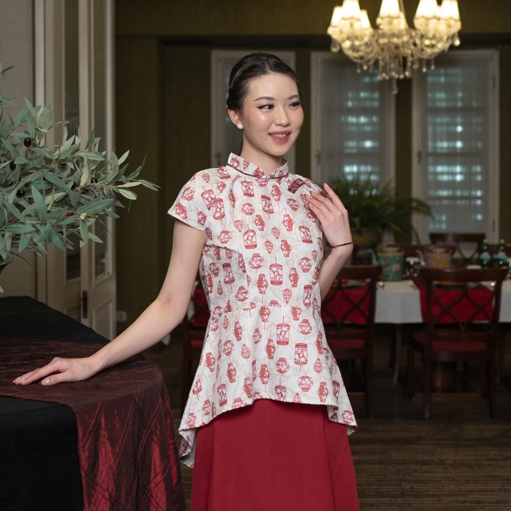 Jual Beatrice Clothing Janet Blouse - Atasan Wanita Cheongsam Peplum ...