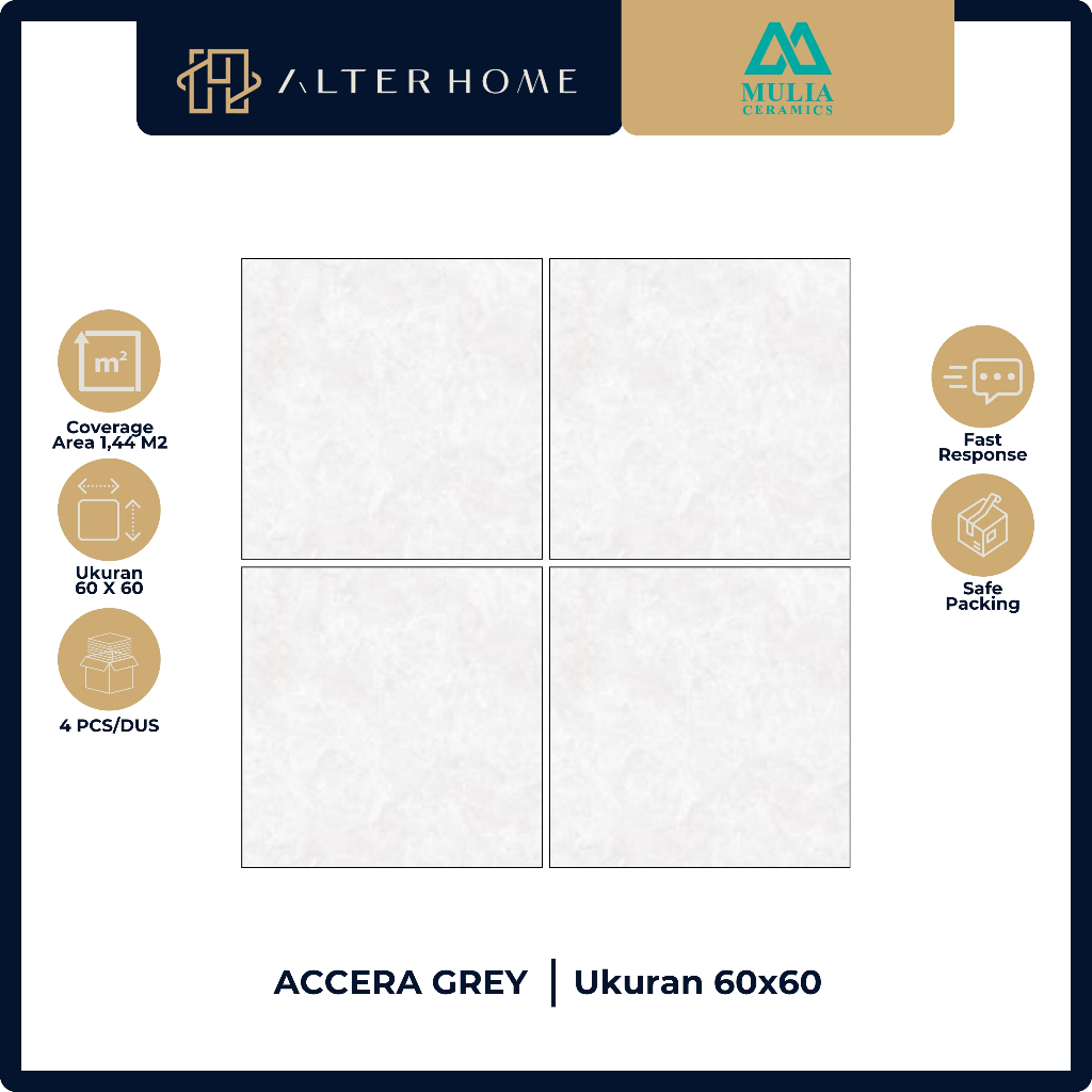 Jual KERAMIK LANTAI / MARBLE / MULIA ACCERA GREY / 60x60 CM | Shopee ...