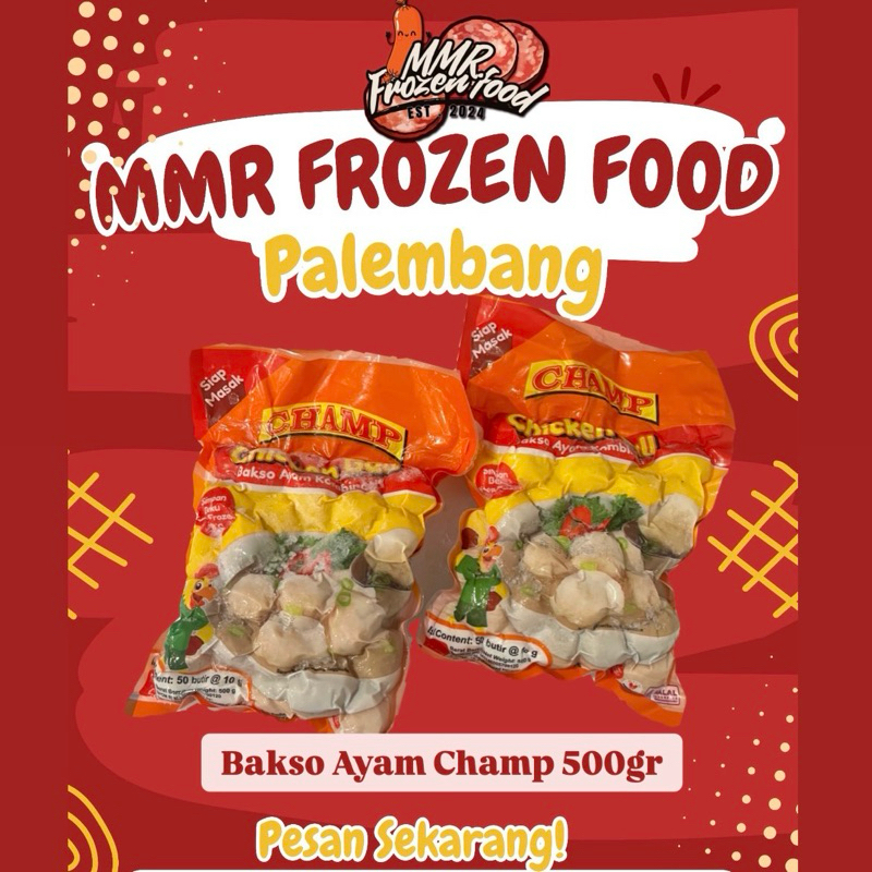 Jual BAKSO AYAM CHAMP 500GR / BAKSO AYAM / FROZEN FOOD PALEMNANG ...