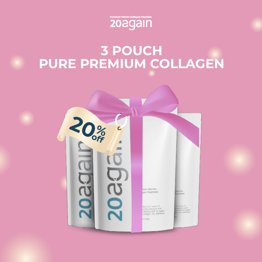 Jual 3 Pouch 20 Again Marine Collagen Peptide ( Free Bag ) | Shopee ...