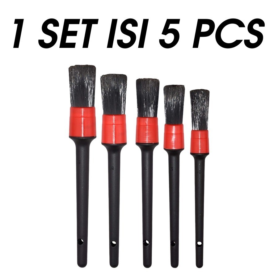 Jual Kuas Detailing Kuas set 5 in 1 Sikat Kuas Brush Salon Interior ...