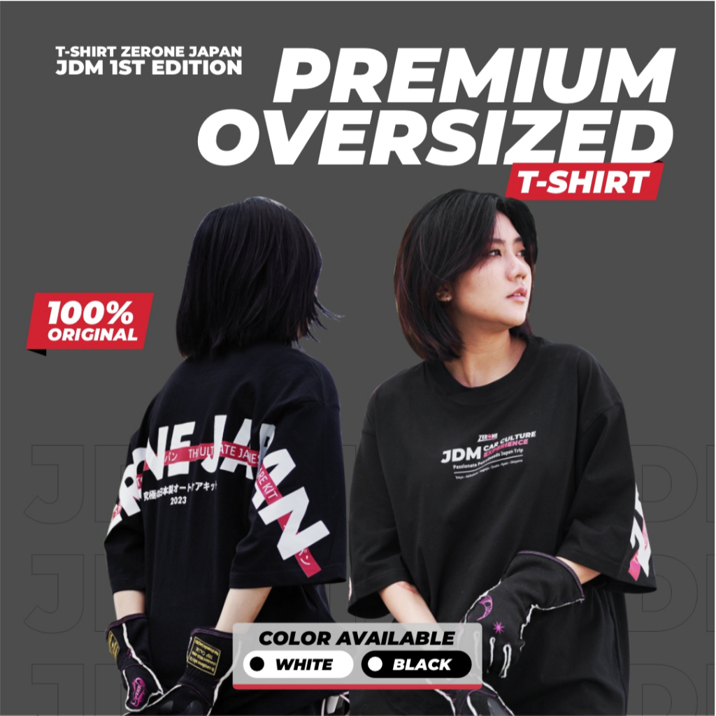 Jual Top 1 Kaos Mobil Zerone Japan Oversized T shirt Pria Wanita JDM ...