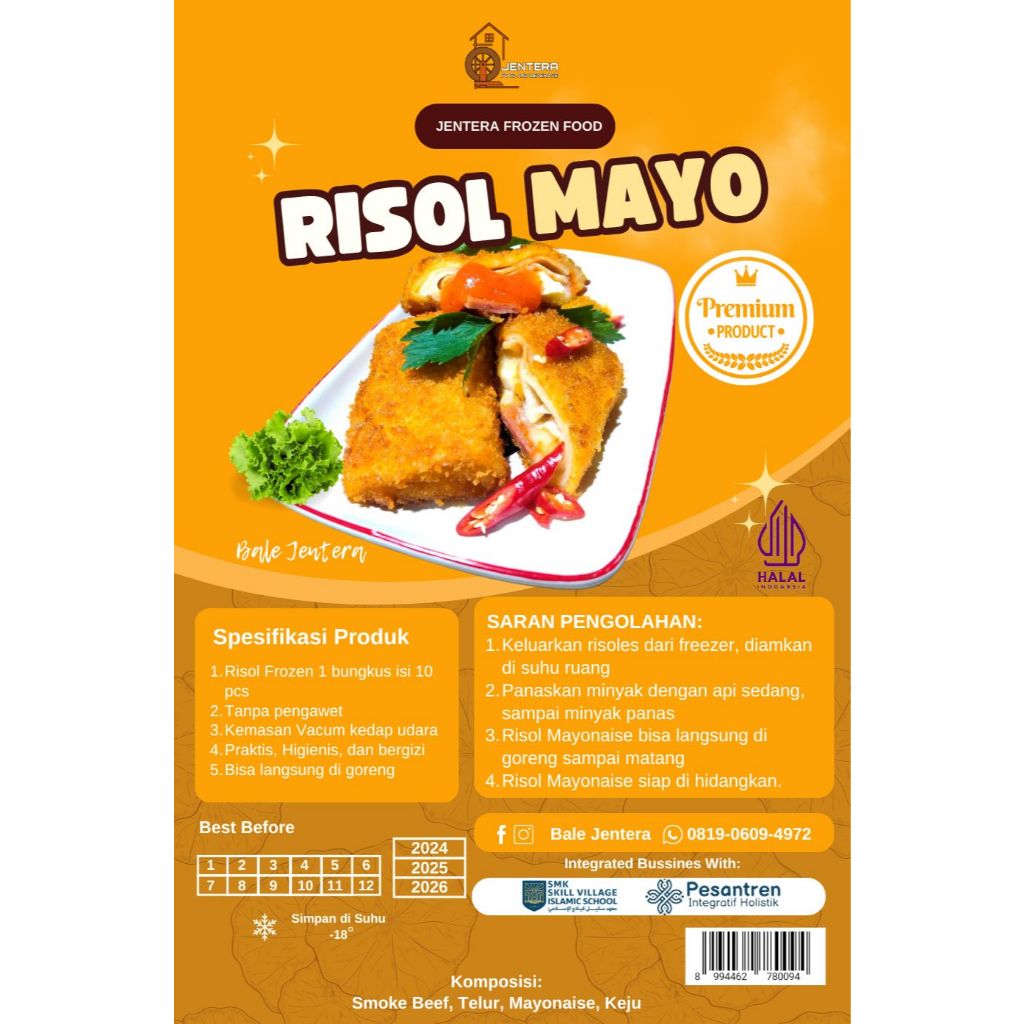 Jual Frozen Food Risol Mayonaise Batera | Shopee Indonesia