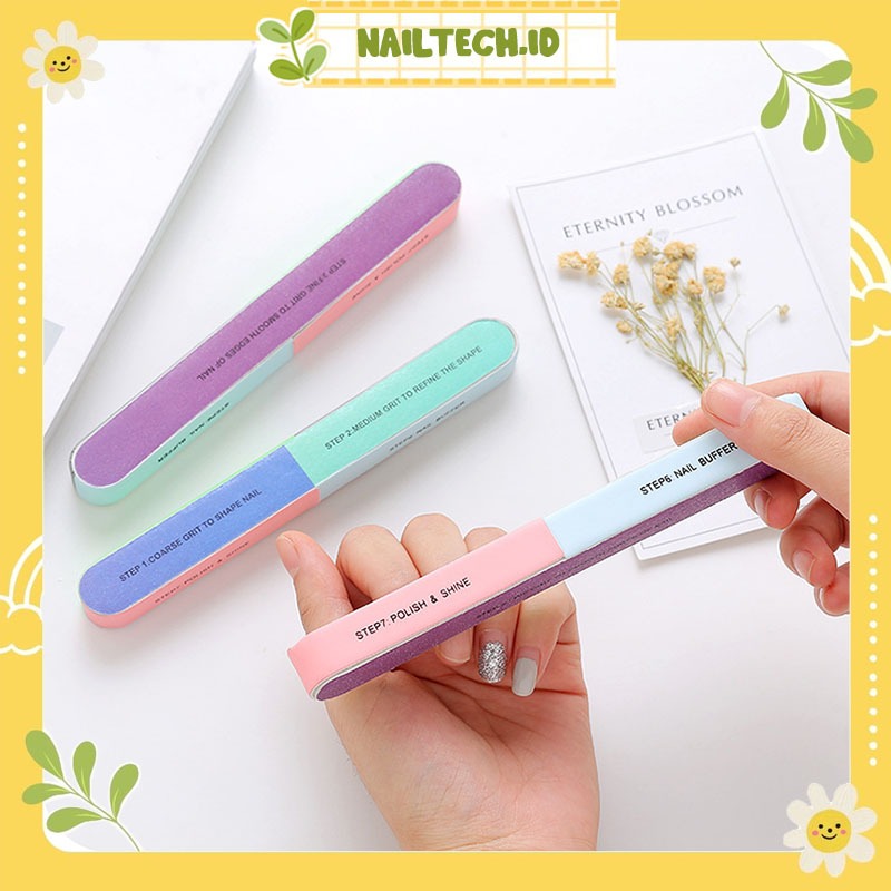Jual Buffer Kuku 7 Sisi Step / Nail Buffer Manicure Nail Art Kuku ...