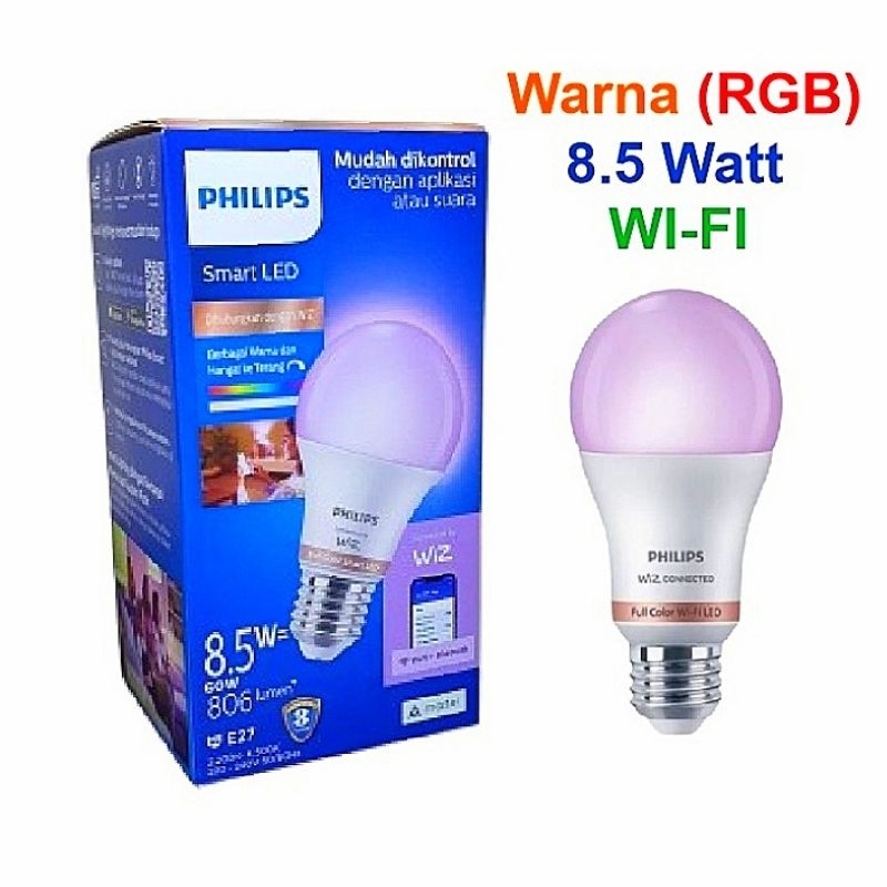 Jual Philips Lampu Smart WiFi LED 8.5W With Bluetooth - Color and TW (Warna) | Shopee Indonesia