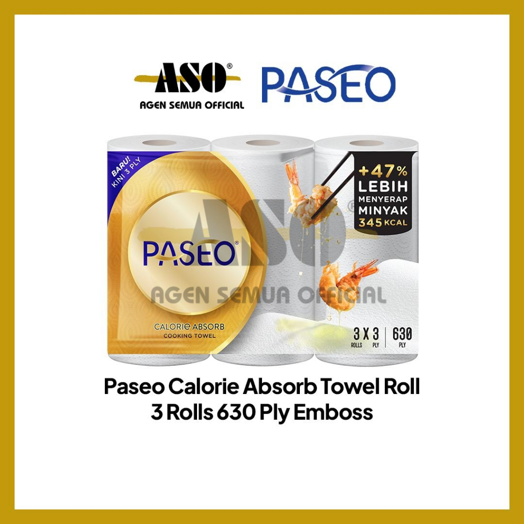 Jual Tisu Tissue paseo tissue dapur kitchen towel 3 roll 70 s - PASEO CALORIE | Shopee Indonesia