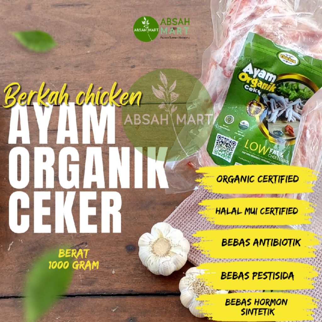 Jual Ceker Ayam Organik/Ayam Probiotik BERKAH CHICKEN kemasan 1 kg ...