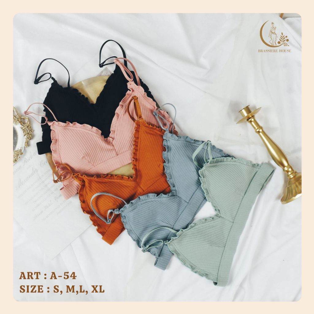 Jual PAKET HEMAT 3PCS Bra Bikini Fashion Import BH Wanita Cup Motif Renda Ruffle Tali Kecil 2 A ...