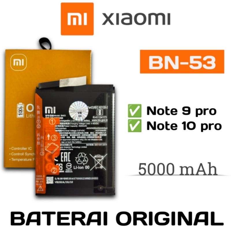 Jual baterai Battery Xiaomi BN53 BN 53 Redmi Note 9 Pro / Note 10 Pro ...