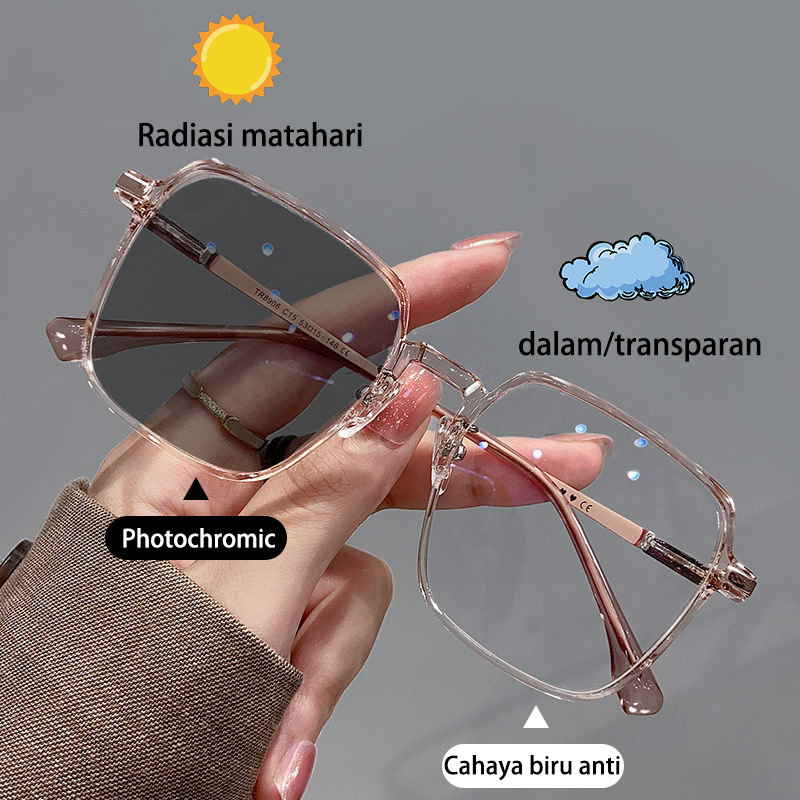 Jual Kacamata Photochromic Anti radiasi Biru Cahaya mata bingkai ...