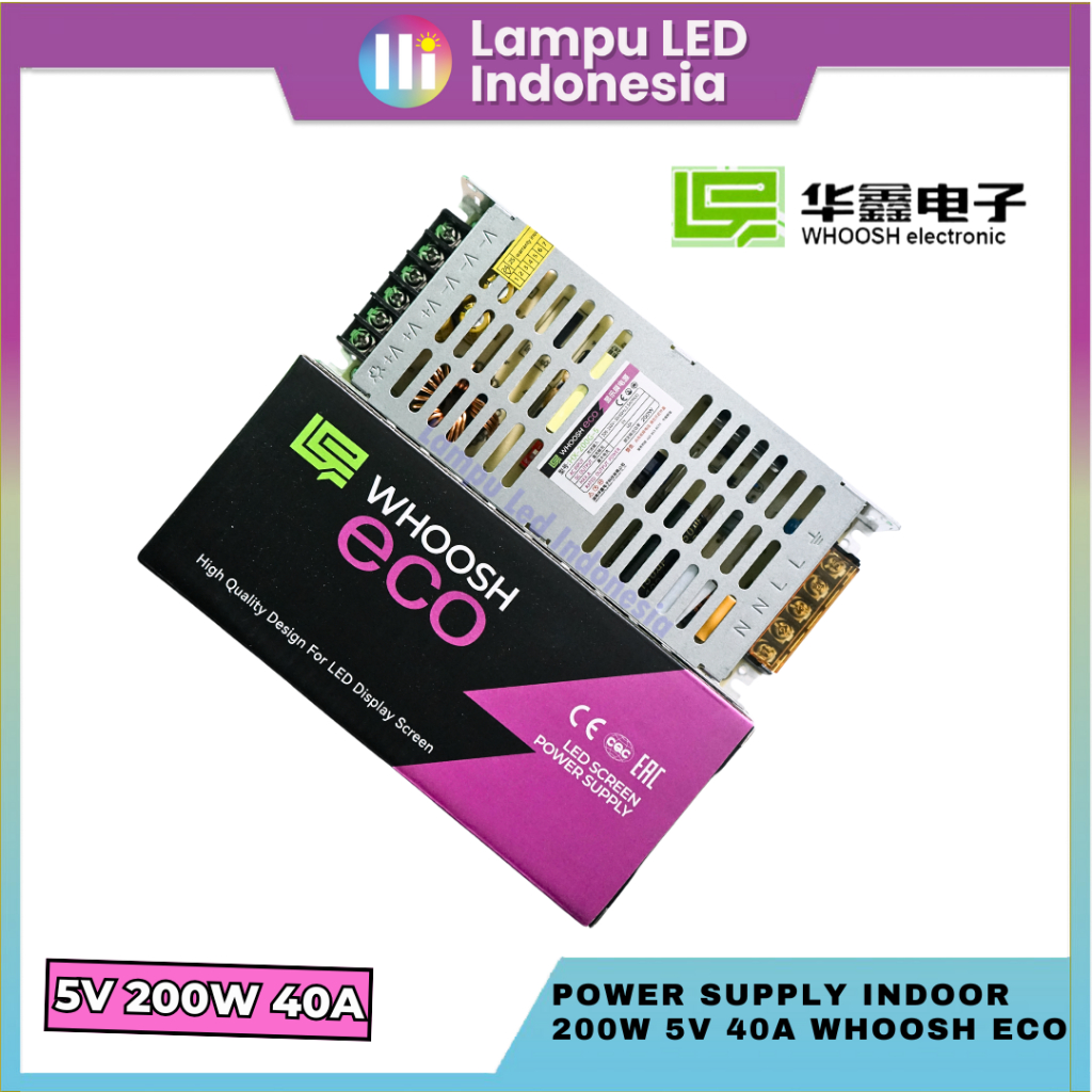 Jual POWER SUPPLY INDOOR 200W 5V 40A WHOOSH ECO | Shopee Indonesia