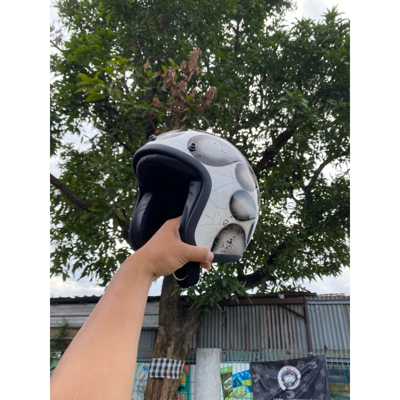Jual Helm Bogo Hitamputih Custom | Shopee Indonesia