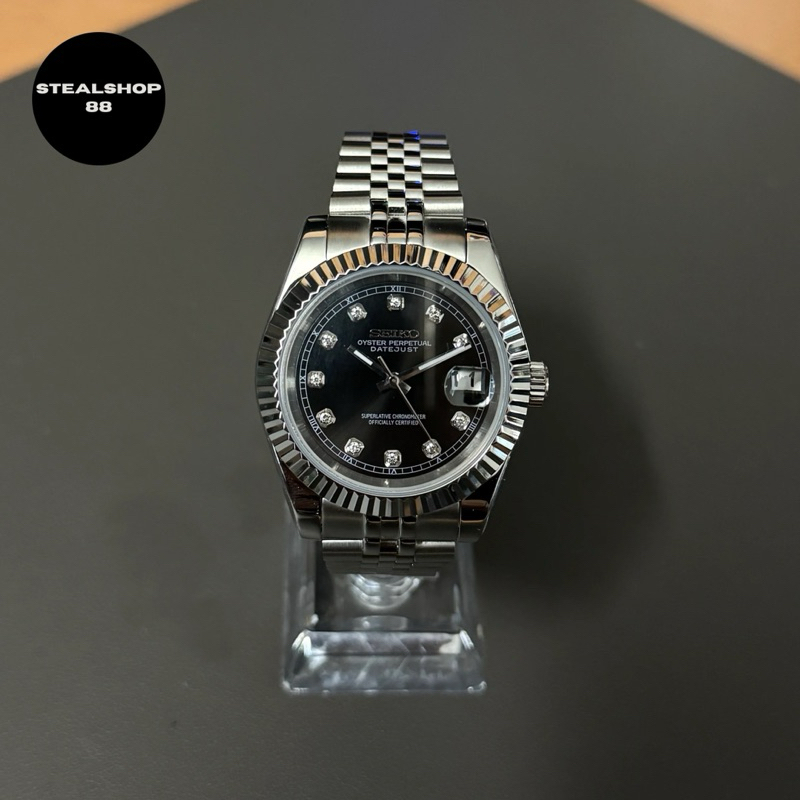 Jual seiko datejust black diamond NH35 Automatic | Shopee Indonesia