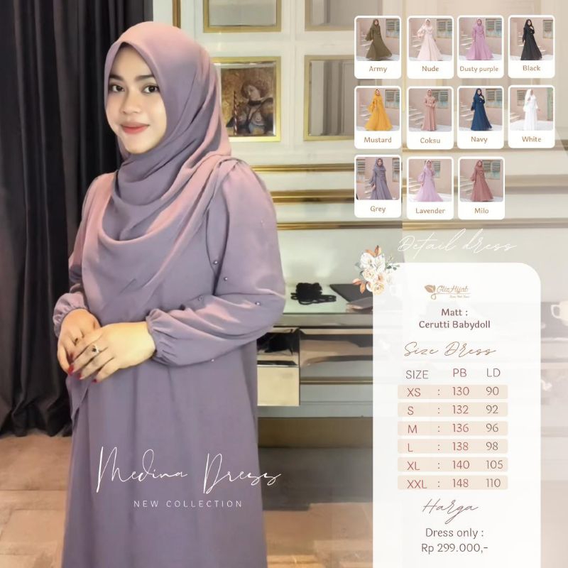 Jual GlizHijab - Medina Dress 1Set Wanita Gamis Umroh Syar'i Size XS ...