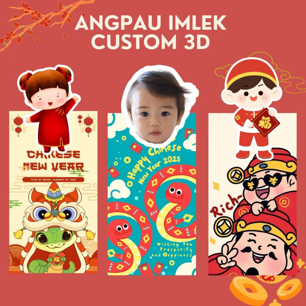 Jual CUSTOM ANGPAO ANGPAU IMLEK BISA CUSTOM NAMA DAN FOTO DAN LOGO ...