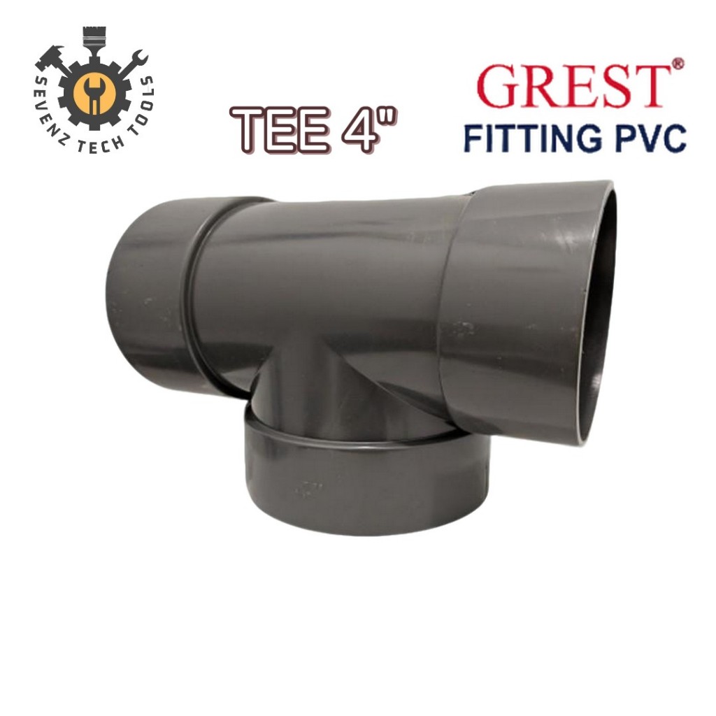 Jual TEE PIPA PVC 4" INCH GREST FITTING PVC BENTUK T FITTING PVC TEE ...