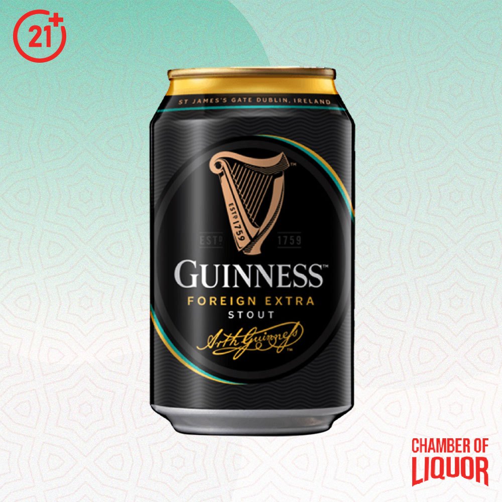 Jual GUINNESS Beer Foreign Extra Stout Can Bir Hitam Kaleng 320ml ...