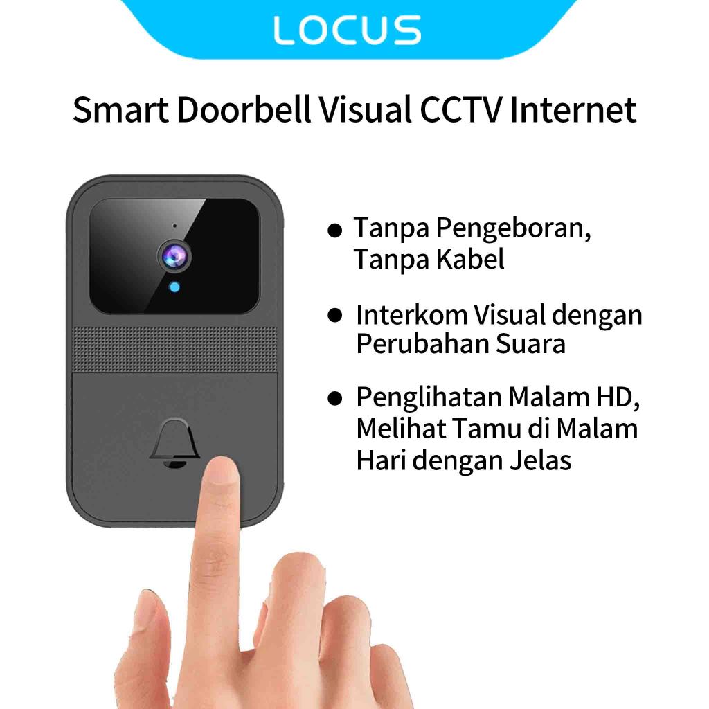 Jual Locus Smart Doorbell dengan Kamera dengan Video CCTV | Shopee Indonesia
