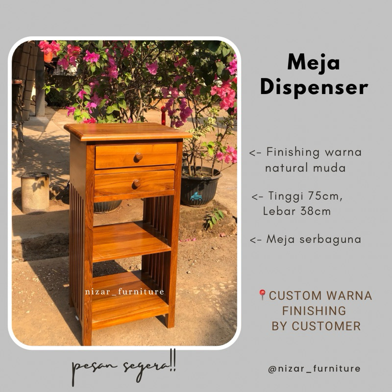 Jual Meja Dispenser Kayu Jati Meja Minimalis | Shopee Indonesia