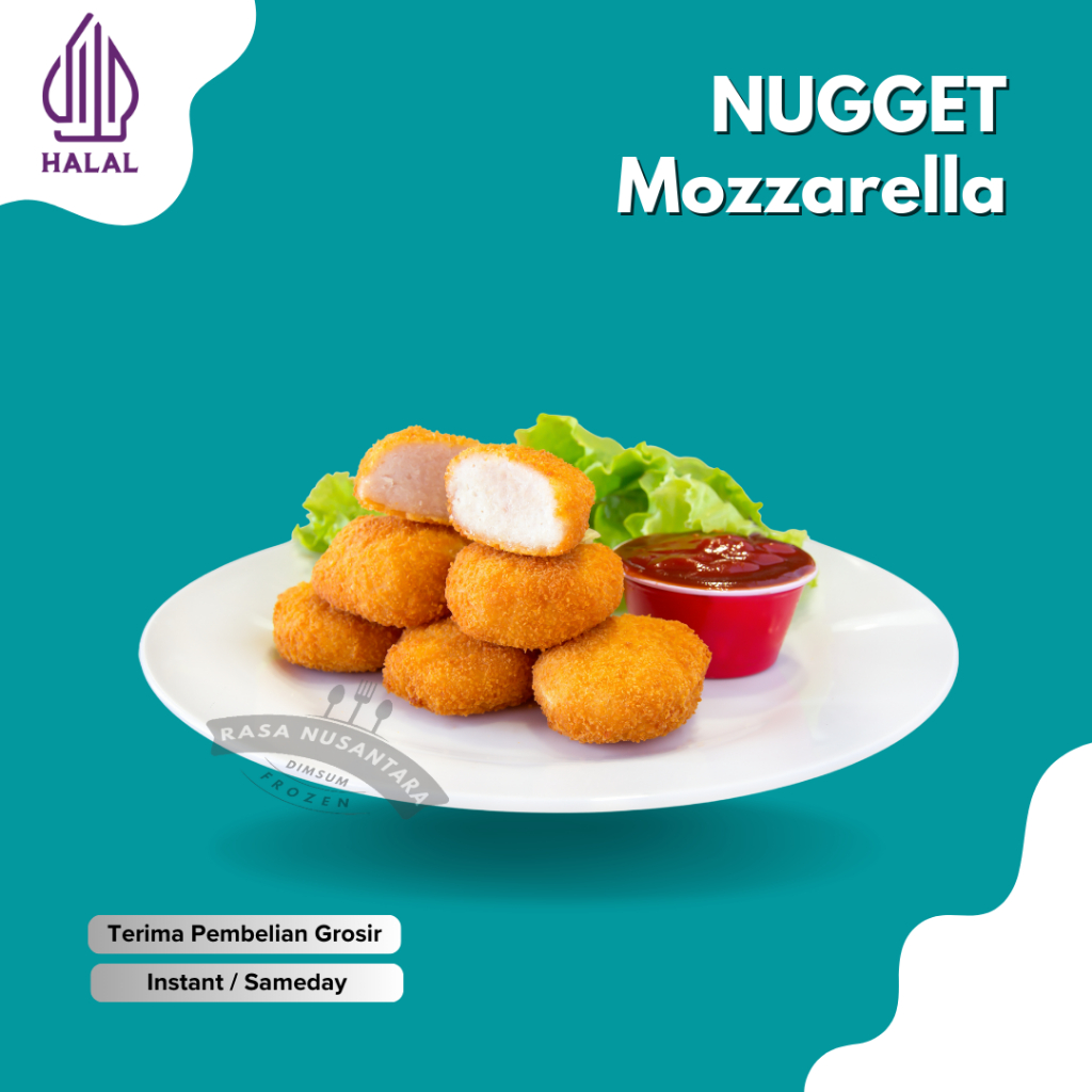 Jual Nugget Chicken Bites Mozzarella Keju Lumer Halal dan Bergizi 1Kg ...