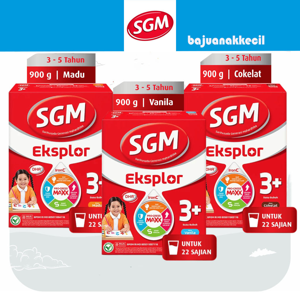 Jual SGM 3 Plus 900 gr Madu Vanila Coklat Promo Eksplor 3+ 600 gram ...