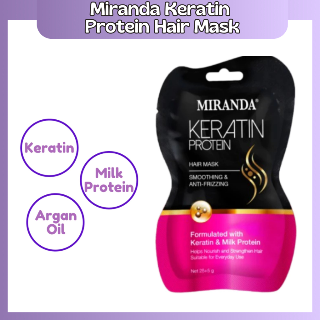 Jual Miranda Keratin Protein Hair Mask 30gr/Masker Rambut | Shopee ...