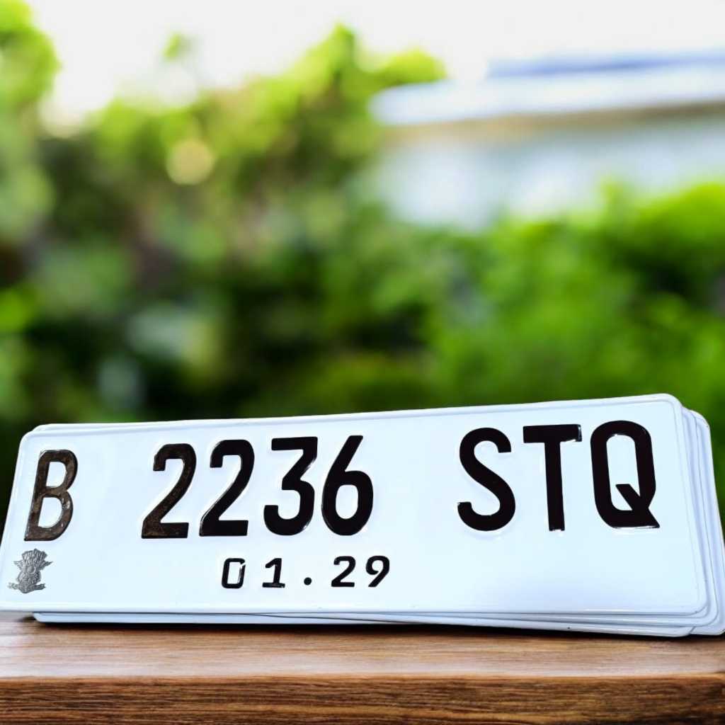 Jual Cetak Angka Plat Nomer Mobil Dasar Putih plat mobil logo | Shopee ...