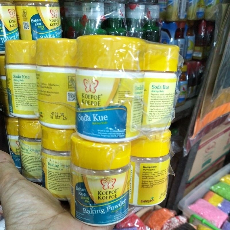 Jual bahan kue koepoe koepoe baking powder dan soda kue isi 6 botol ...