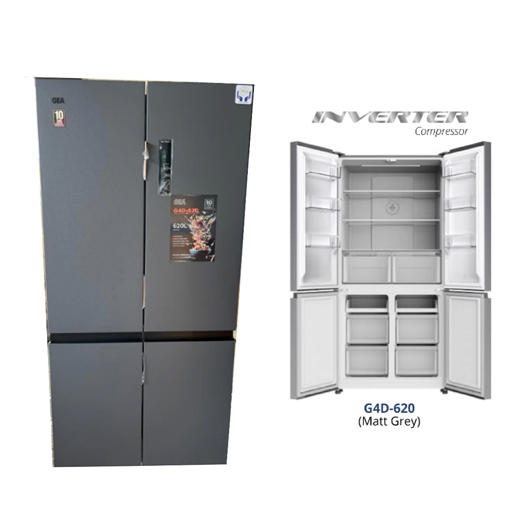 Jual GEA G4D-620 MATT GREY Kulkas Side By SIde 4 Pintu / No Frost ...