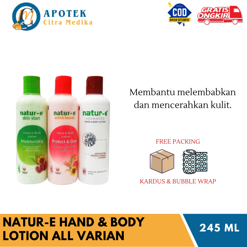 Jual NATUR-E HAND & BODY LOTION (245ML) ALL VARIAN - MELEMBABKAN DAN ...