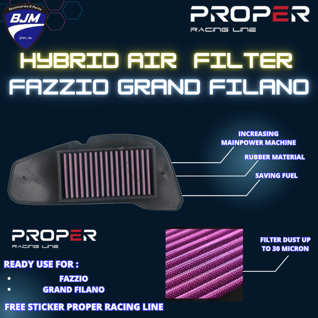 Jual FILTER SARINGAN UDARA PROPER RACING LINE FAZZIO FAZIO GRAND FILANO ...