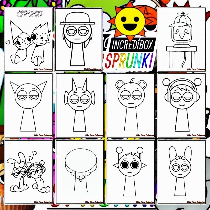 Jual PROMO TEMA SPRUNKI DAPAT 6 TEMA ISI 62 LEMBAR / UKURAN KERTAS A5 ...