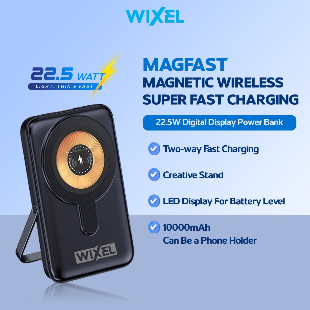 Jual WIXEL Powerbank MagFast 10000mAh 22.5W 3A Wireless MagSafe ...