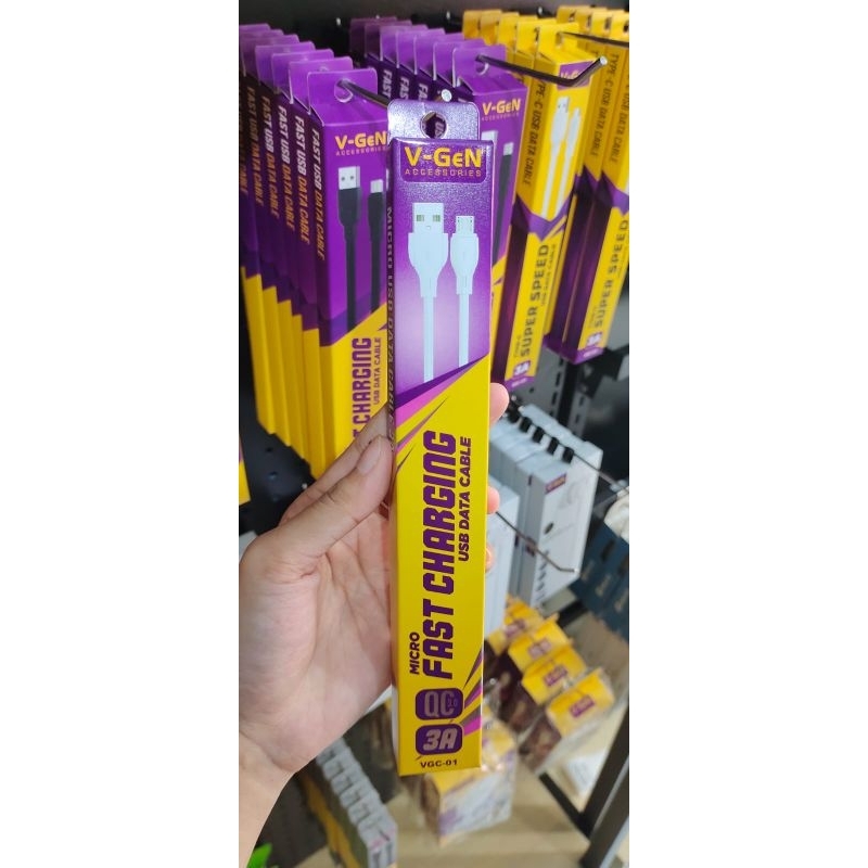 Jual Kabel Data V-Gen Micro USB VGC-01 Fast Charging 3A | Shopee Indonesia