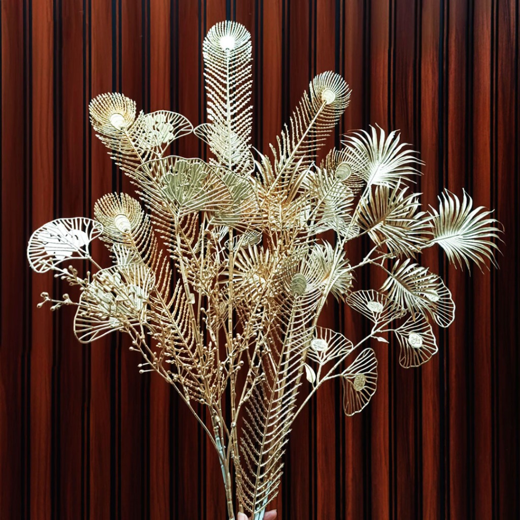 Jual Hiasan Bunga Emas Eid Mubarak Dekorasi Ramadhan Idul Fitri ...