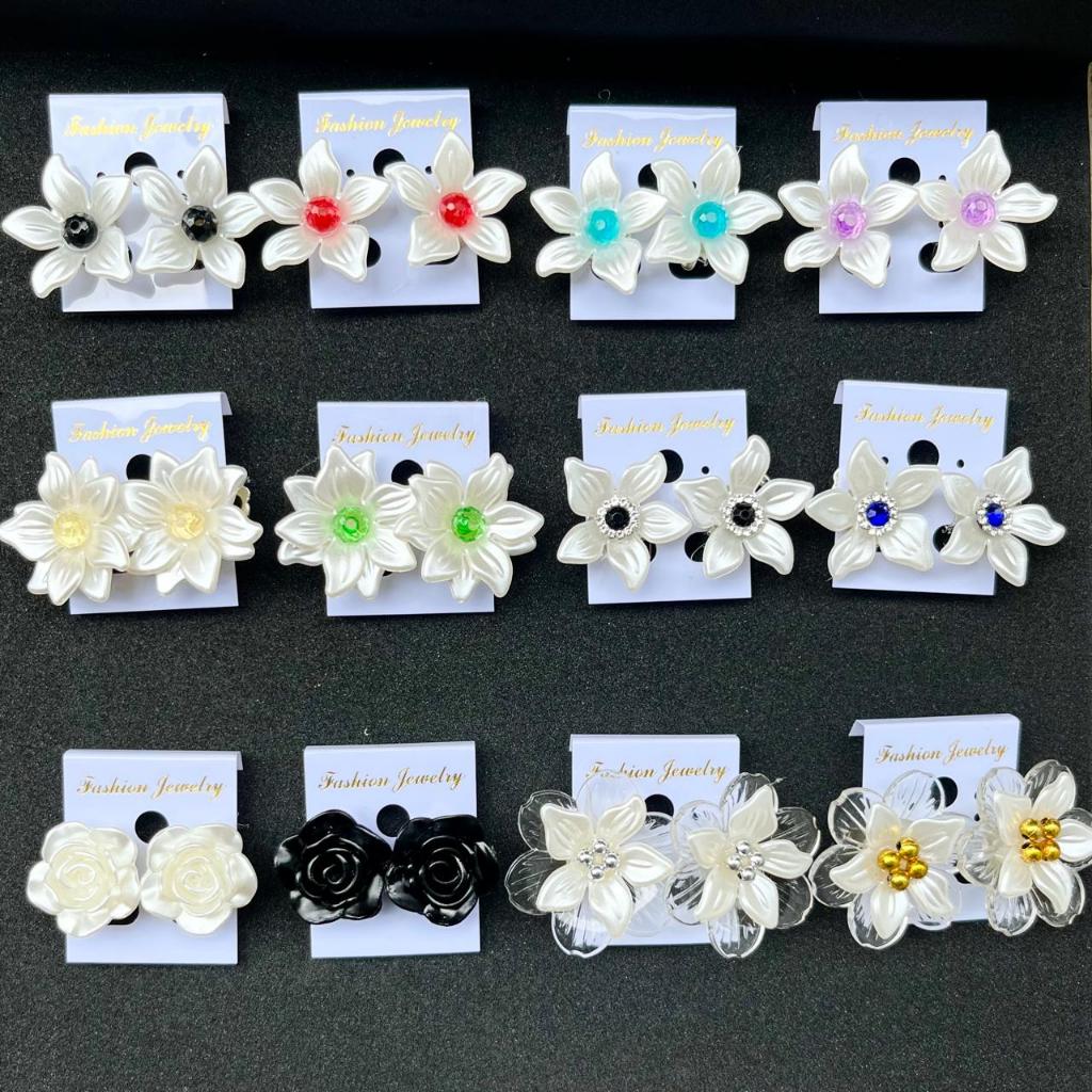 Jual Anting klip hijab | Anting jepit hijab [Flower Series] | Shopee ...
