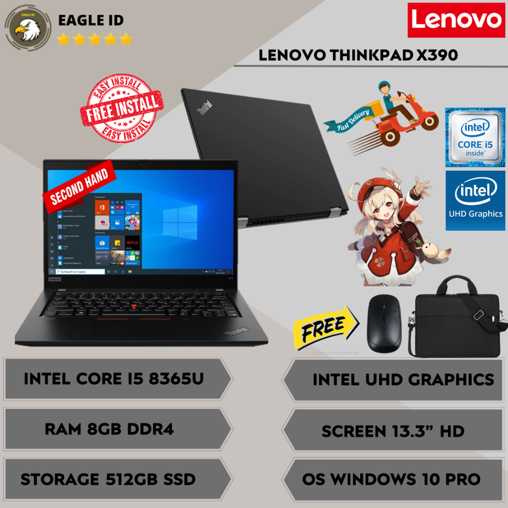 Jual LAPTOP ULTRABOOK LENOVO THINKPAD X390 INTEL CORE I5 8365U 8GB ...
