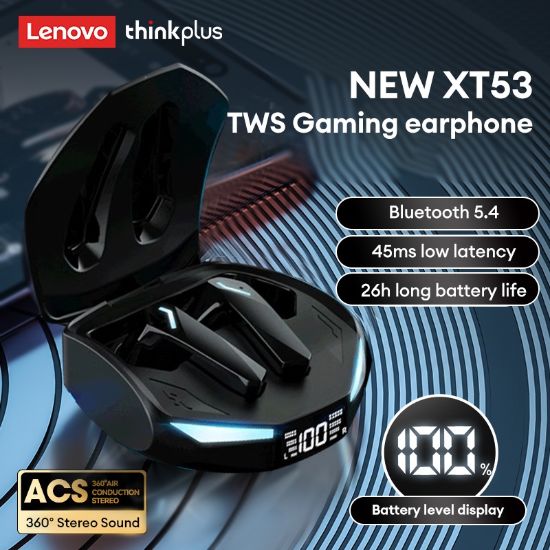 Jual Lenovo Thinkplus NEW XT53 Earphone Bluetooth Gaming Headset Low ...