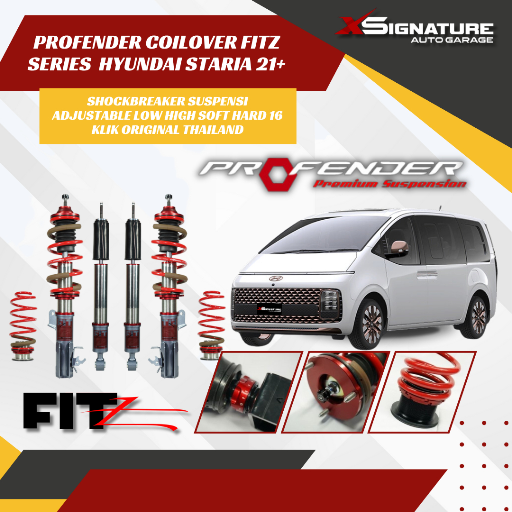 Jual PROFENDER COILOVER FITZ SERIES HYUNDAI STARIA 21+ SHOCKBREAKER ...