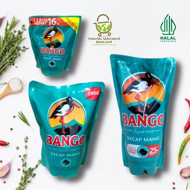 Jual BANGO KECAP MANIS KEMASAN POUCH 1000 GR, 540 GR, 280 GR | Shopee ...