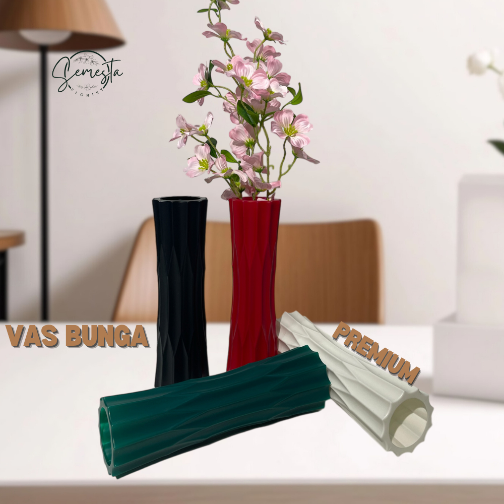 Jual Vas / Pot Bunga Plastik Minimalis Modern, Pot Bunga Tinggi Ukuran ...