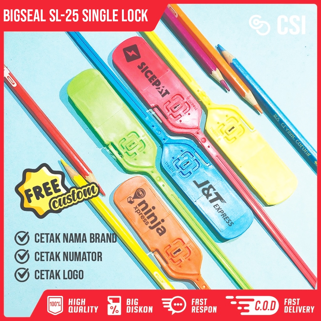 Jual CSI SL25 Segel Locis Bigseal Single Lock Security Container Segel ...
