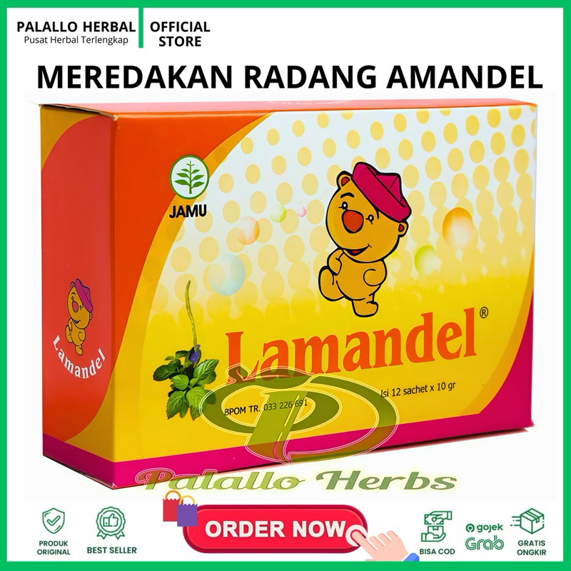 Jual BPOM Lamandel BOX Kemasan Kotak isi 12 Sachet Obat Amandel Anak ...