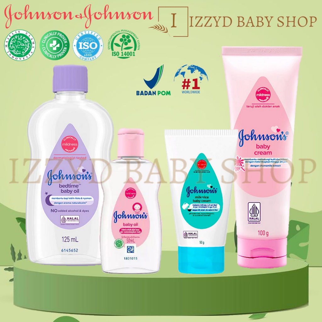 Jual Johnson's baby cream Rash Diapers Cream oil minyak pijit bayi ...