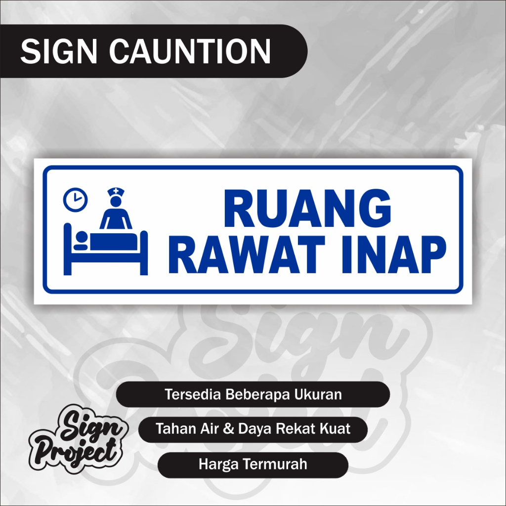 Jual Stiker Rawat Inap / Stiker Opname / Stiker Ruang Perawatan ...