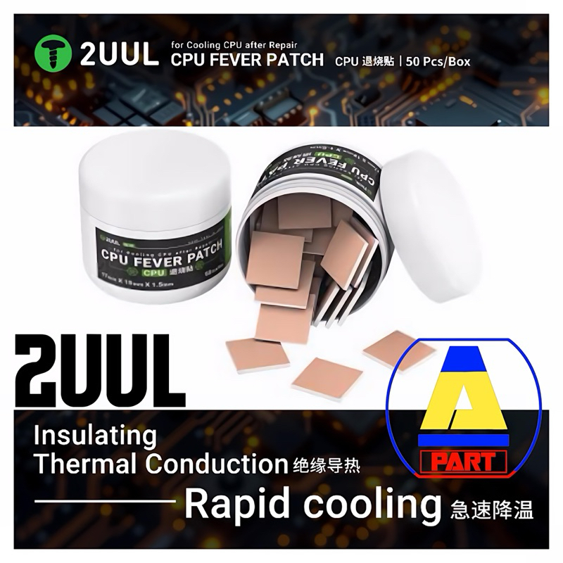 Jual CPU FEVER THERMAL PAD PATCH FOR COOLING CPU AFTET REPAIR SC09 2UUL ORIGINAL | Shopee Indonesia