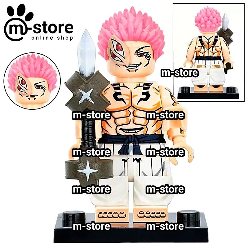 Jual brick jujutsu kaisen ryomen sukuna true form mini toy figure ...