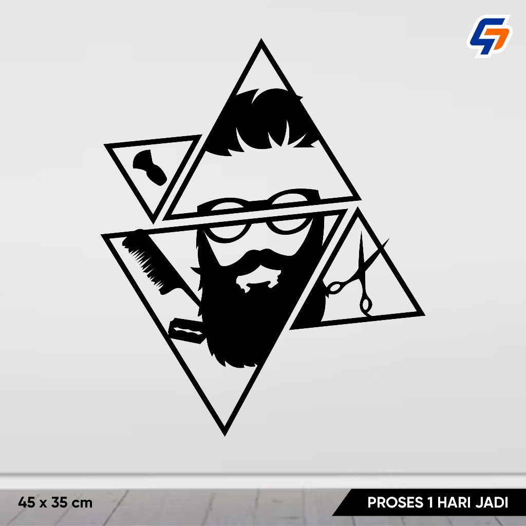 Jual STIKER DINDING CUTTING STIKER BARBERSHOP STIKER POTONG RAMBUT ...