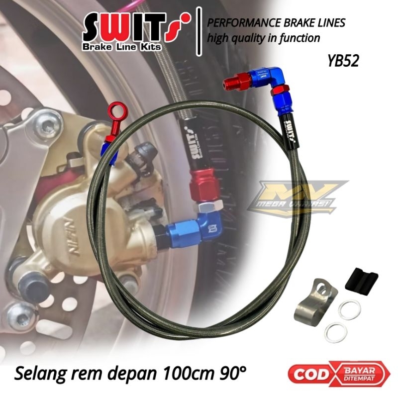 Jual SELANG REM DEPAN CARBON SWITS 100cm 90 DERAJAT UNIVERSAL SEMUA ...