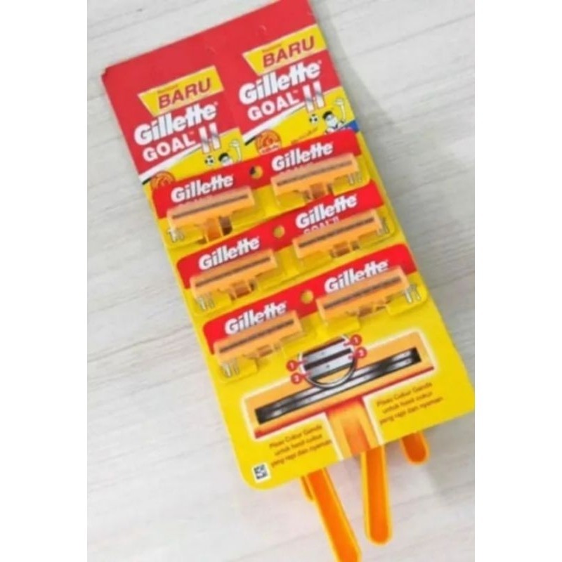 Jual Alat Cukur GILLETTE GOAL Kuning per 6pcs | Shopee Indonesia